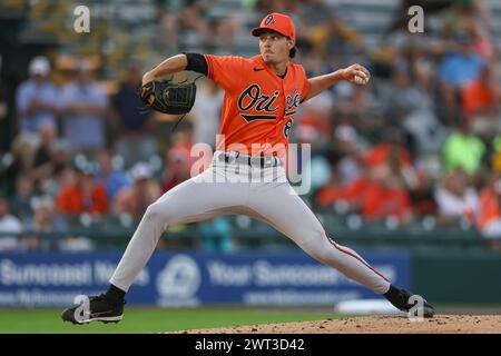Baltimore Orioles starting pitcher Cade Povich (37) in action during a ...