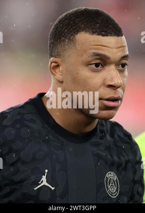 Kylian Mbappé during Ligue 1 match between Monaco v Paris Saint Germain ...