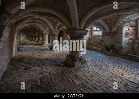 The Undercroft of the old Norman Manor House at Burton Agnes Hall ...