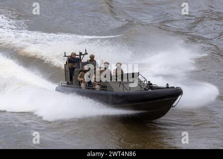 A Royal Marines Offshore Raiding Craft (ORC) used for commando ...