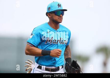 Miami Marlins' Dane Myers in action during a baseball game against the ...