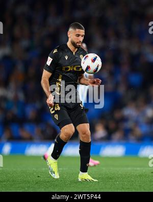 Aiham Ousou of Cadiz CF with the ball during the LaLiga EA Sports match ...