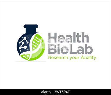 health bio lab logo designs for medical research logo Stock Vector ...