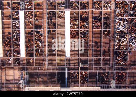 Aerial of The Roma Saleyards Australia’s largest cattle selling centre ...