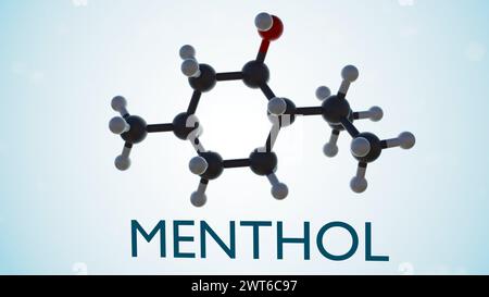 Menthol, chemical formula and skeletal structure. l-Menthol, organic ...