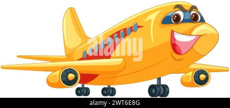 Colorful, smiling airplane with eyes and mouth Stock Vector Image & Art ...