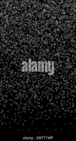 Falling numbers, big data concept. Binary white orderly flying digits ...