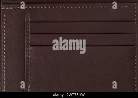 Bespoke full grain brown leather wallet background, simple design Stock ...
