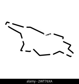 Georgia state map outline - smooth simplified US state shape map vector ...