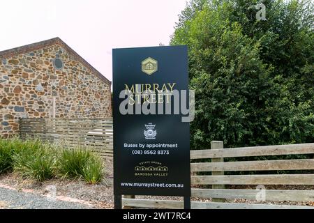 Barossa Valley, Murray Street vineyards in Greenock and entrance to ...