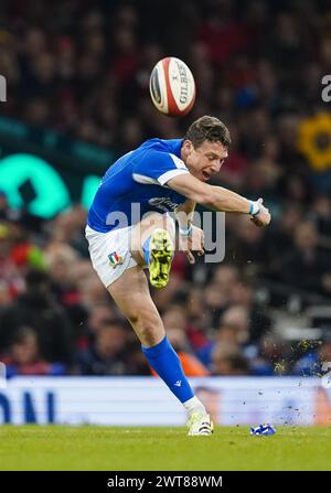 Italy's Paolo Garbisi during the Six Nations rugby union match between ...