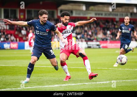 Stevenage's Jordan Roberts and Leyton Orient's Rob Hunt focus on the ...