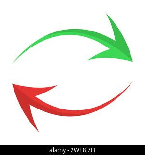 Rotation arrows in circular motion. Circle arrow combinations. Set of ...