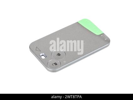 Plastic key card from car isolated on white background Stock Photo - Alamy