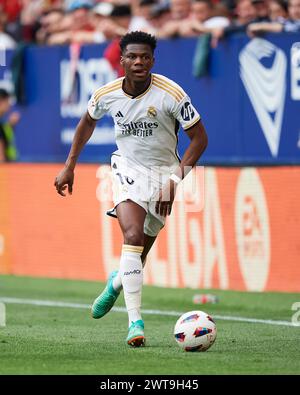 Aurelien Tchouameni of Real Madrid in action during the Spanish League ...