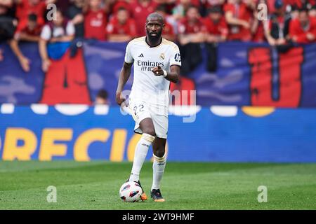 Antonio Rudiger of Real Madrid CF during the La Liga EA Sports match ...