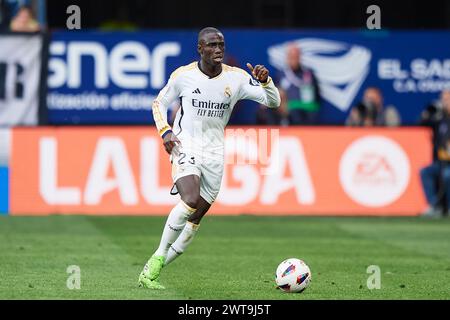 Ferland Mendy during LaLiga EA SPORTS game between teams of Valencia CF ...
