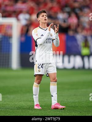 Arda Guler of Real Madrid in action during the Copa del Rey Quarter ...