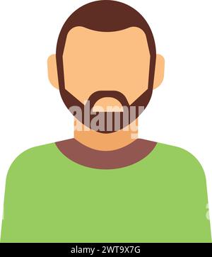 Bearded man face. Male generic profile picture Stock Vector Image & Art ...