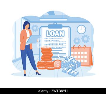Loan disbursement abstract concept vector illustration Stock Vector ...