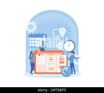 Talent management flat concept vector icon. Developing and retaining ...