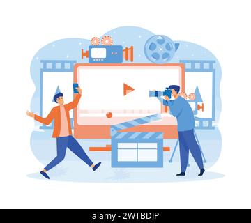 woman film production Stock Vector Image & Art - Alamy