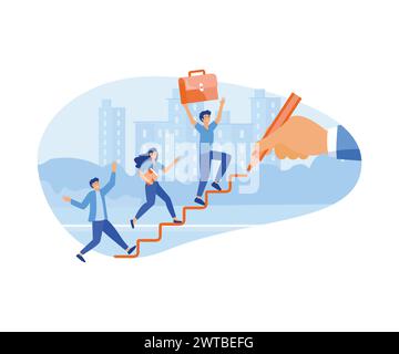 woman running with pencil Stock Vector Image & Art - Alamy