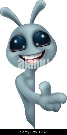 Greys - UFO - Alien. Funny cartoon and vector characters with ...