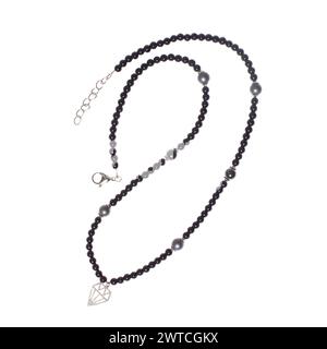 Gold chain long collier necklace isolated on white background Stock ...