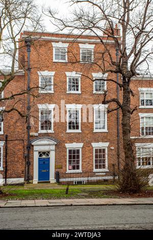 Georgian houses on Lower Bridge Street in the Cheshire city of Chester ...