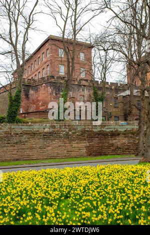 The Chester Castle and Agricola Tower, standing above the city's Roman ...