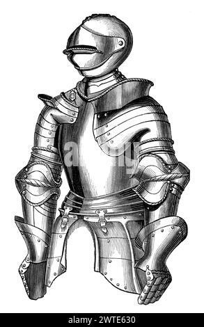 Medieval vintage metal scale armor, background. Reconstruction of the ...