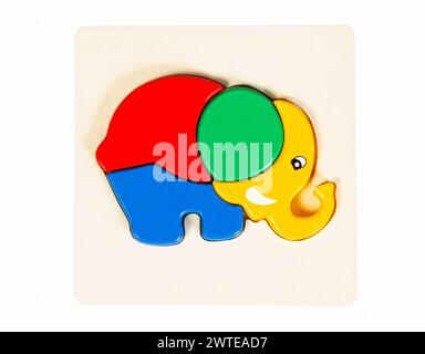 Elephant puzzle pieces for a toddler, isolated Stock Photo - Alamy