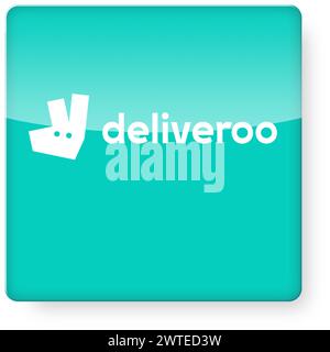 Deliveroo logo as an app icon. Clipping path included Stock Photo - Alamy