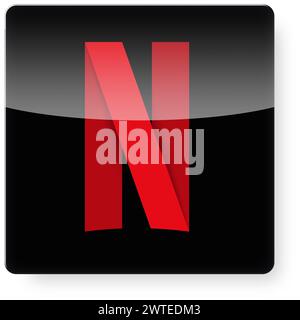 Netflix logo as an app icon. Clipping path included Stock Photo - Alamy
