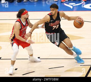 Portland Trail Blazers guard Rayan Rupert poses for photos during the ...