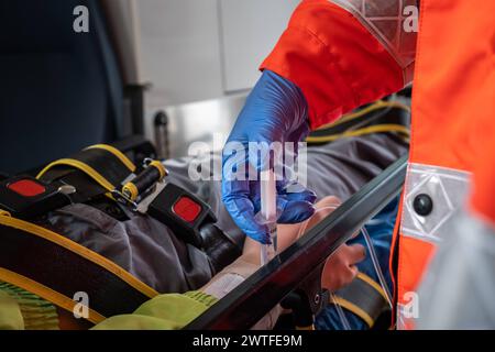 Schwabmünchen, Bavaria, Germany - March 17, 2024: Paramedics from the ...