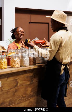 African American vendor sells organic, locally sourced groceries in ...