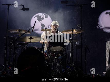 The American rock band Pixies with drummer David Lovering and bass ...