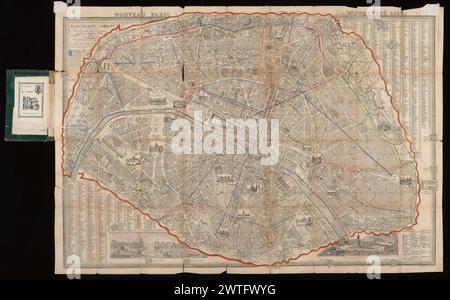 Plan panorama de Paris fortifié avec illustration : plan garanti ...
