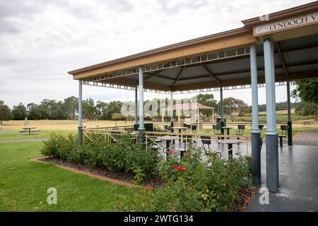 Lyndoch village green and seating area,Barossa Valley,South Australia ...