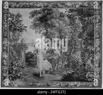 Venus (Aphrodite) trying to prevent Adonis from going hunting. Vouet ...