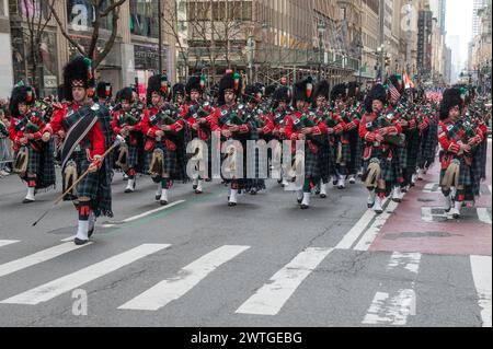 Atmosphere during annual St. Patrick's Day Parade on 5th Avenue in New ...