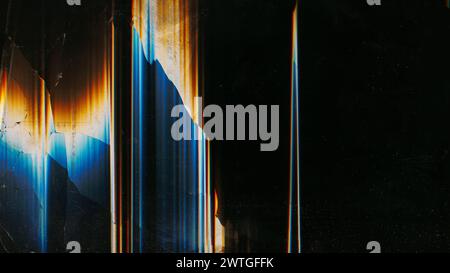 Cracked screen matrix distortion broken glass dust Stock Photo - Alamy