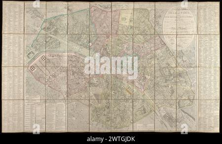 Charles Picquet, Plan routier de la ville de Paris et de ses faubourgs ...