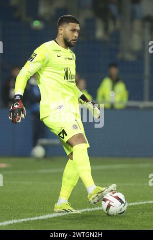 Montpellier goalkeeper Dimitry Bertaud during the French championship ...