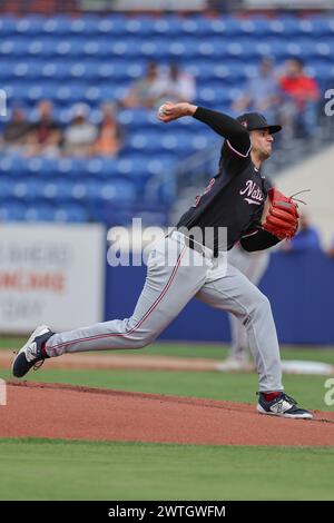 Washington Nationals pitcher Jackson Rutledge throws during the fourth ...