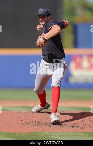 Port St Lucie, FL: Washington Nationals pitcher Travis Sykora (50 ...
