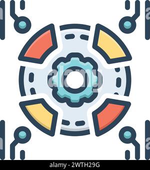 Automatism, process icon. Vector illustration Stock Vector Image & Art ...