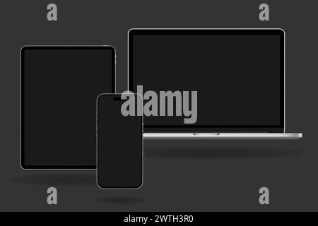 Devices template, Useful electronic mockup, Blank electronic mock ...
